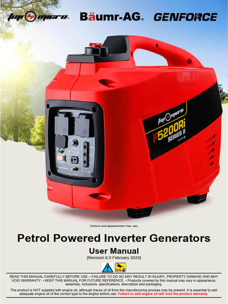 Inverter Generators Manual | PDF