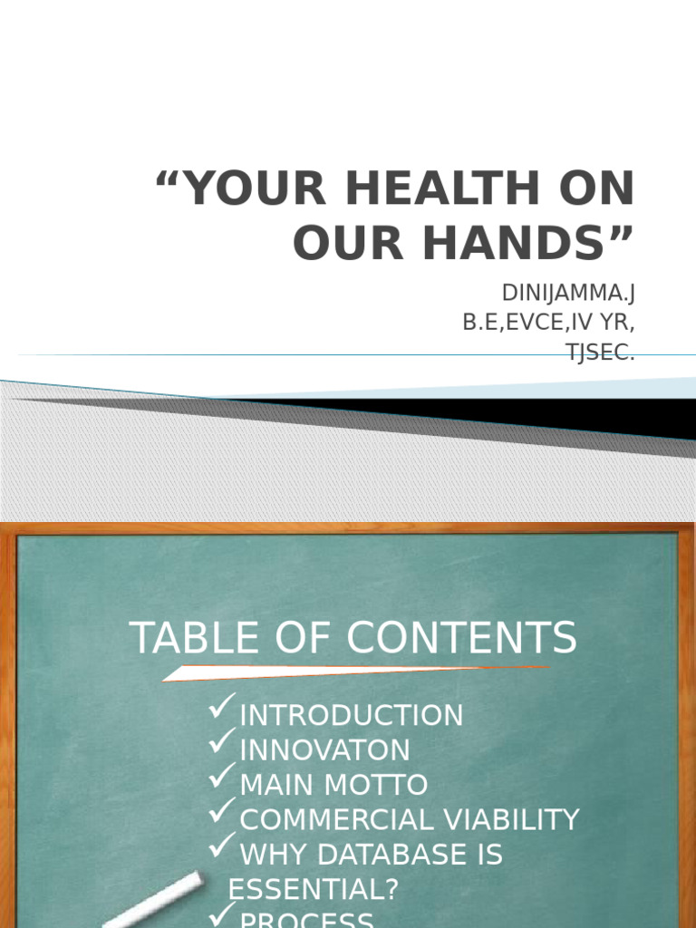 Your Health On Our Hands | PDF