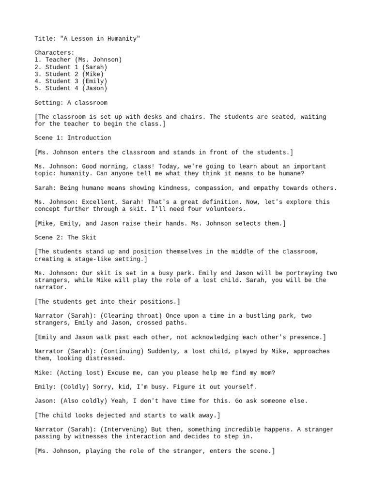 Skit Script 6577457 | PDF