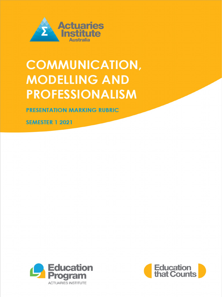CMP 2021 S1 Presentation Marking Rubric FINAL | PDF