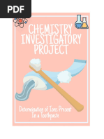 Toothpaste Ion Analysis Project | PDF | Ion | Salt (Chemistry)