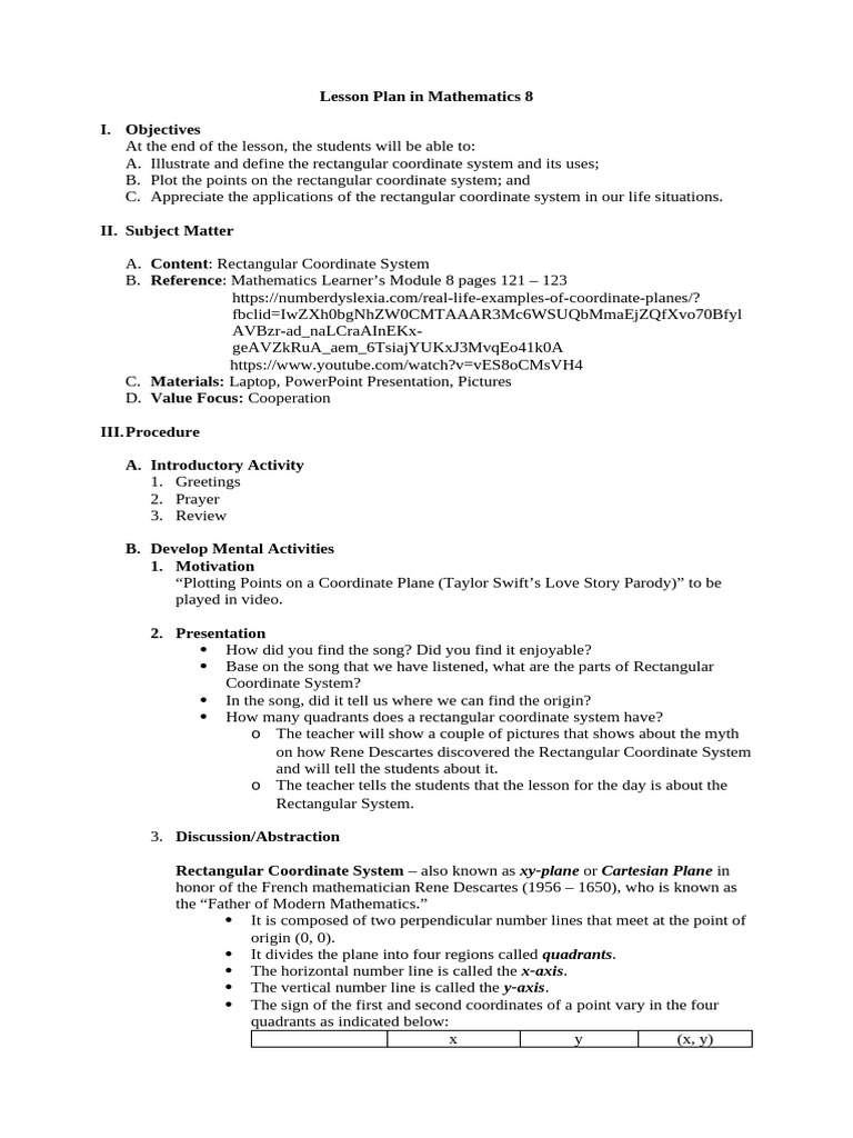 Lesson Plan (JHS) | PDF