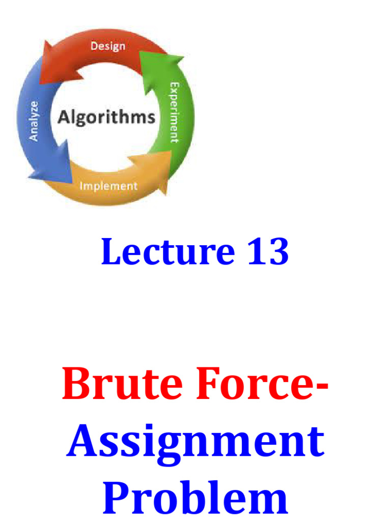 13 Assignment Problem Pdf