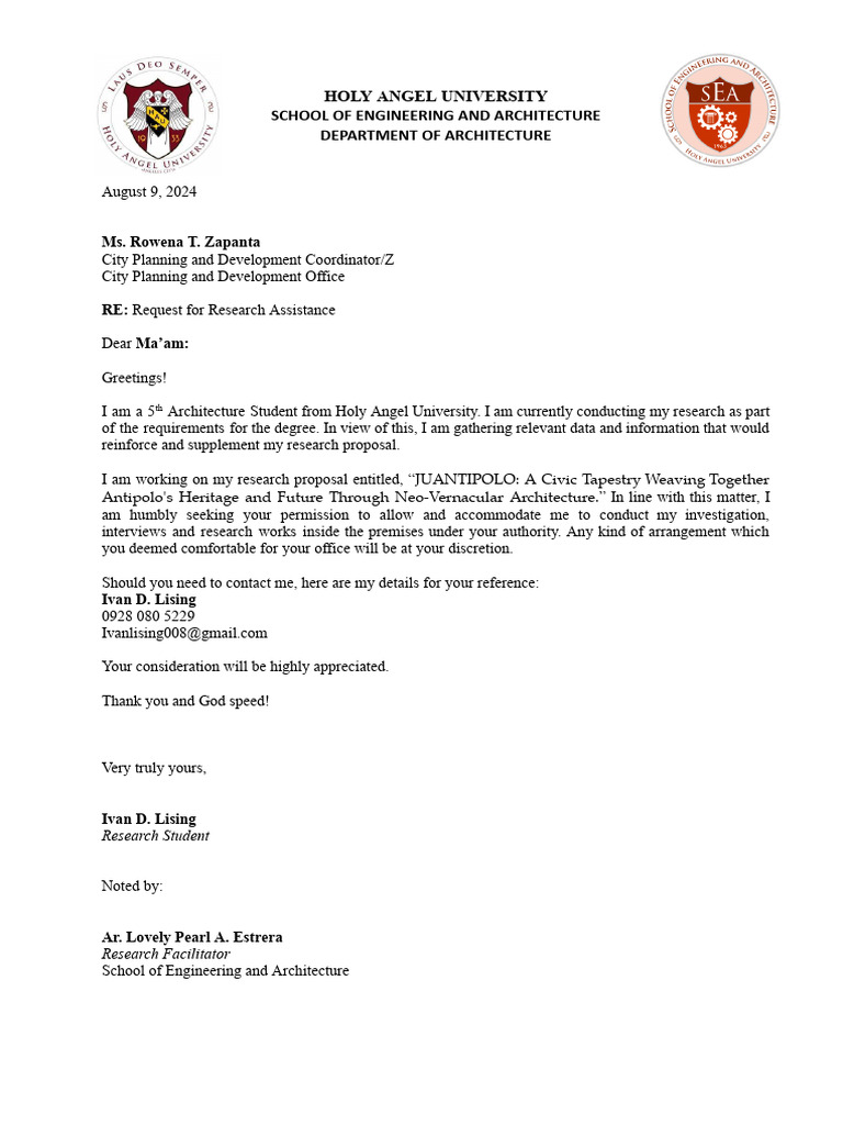 Request Letter For Interview | PDF