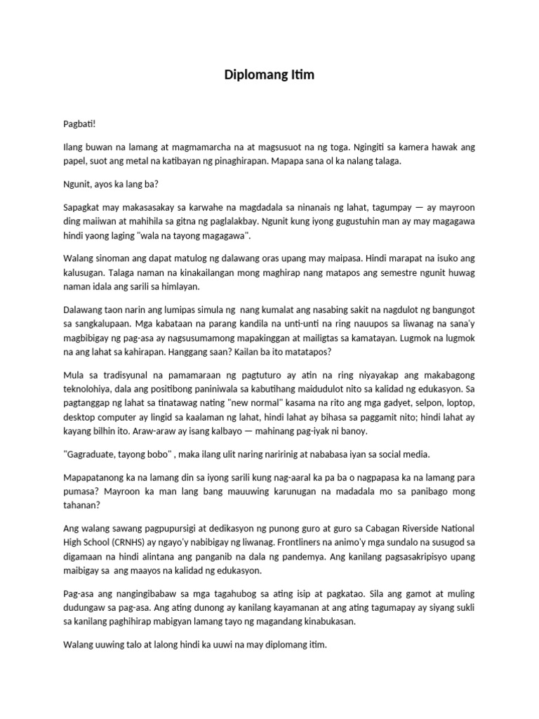 Diplomang Itim-WPS Office | PDF