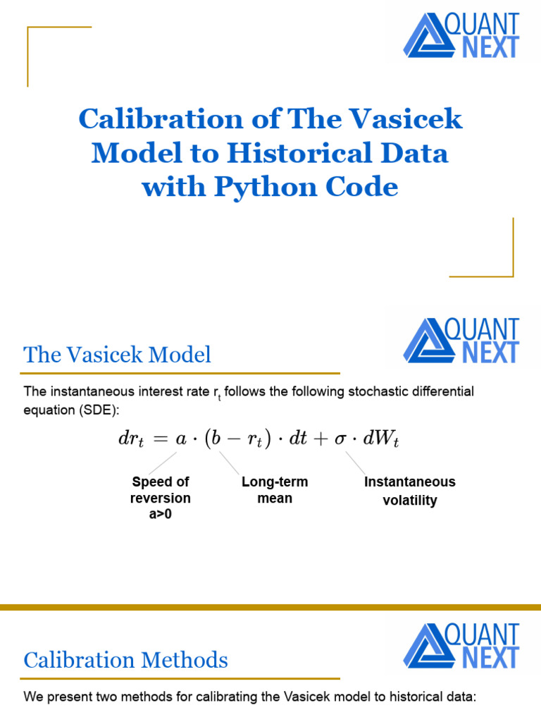 Calibration of The Vasicek Model To Historical Data 1706541564 | PDF ...