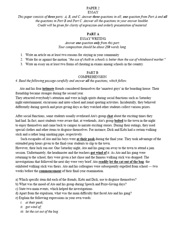 English Language Mock Paper Overview | PDF | Linguistics | Language ...