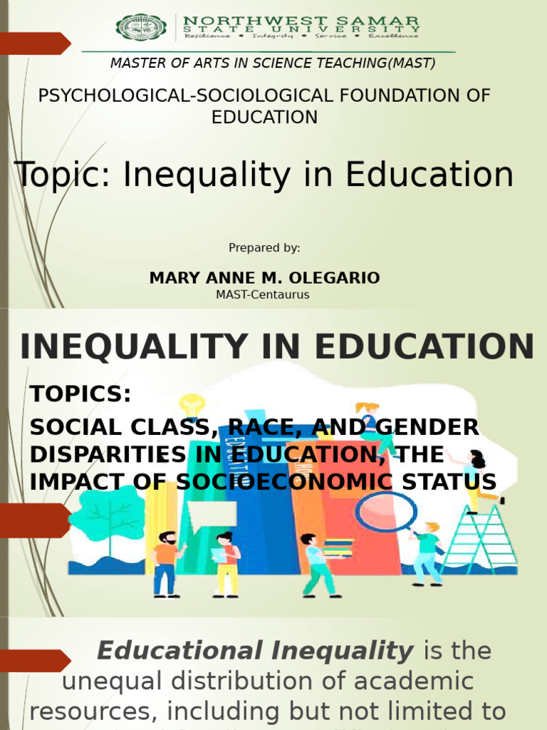 Educational Inequality: Causes and Solutions | PDF | Social Inequality ...
