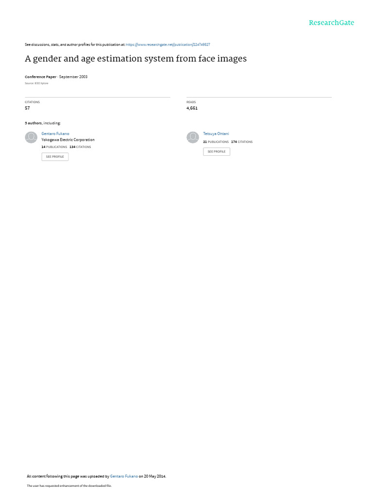Gender and Age Detection | PDF