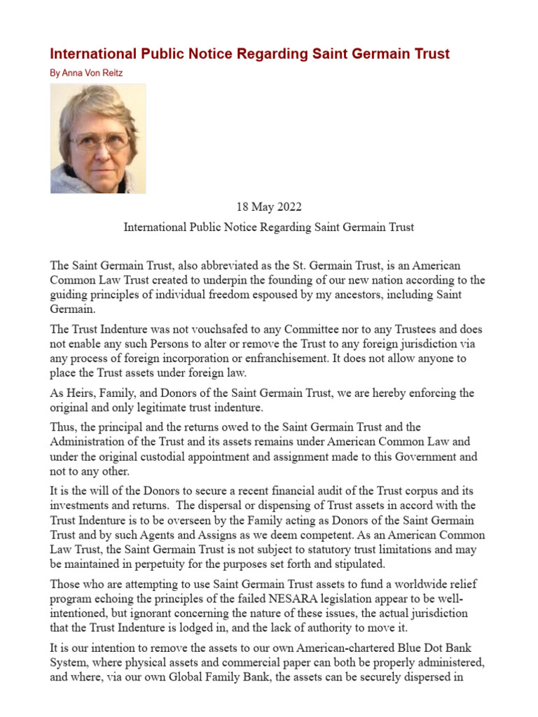 Saint Germain Trust | PDF
