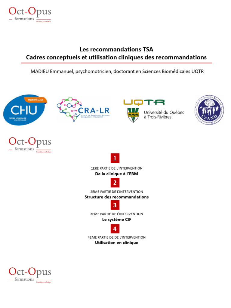 Recommandations TSA en Psychomotricité | PDF | Médecine fondée sur les ...