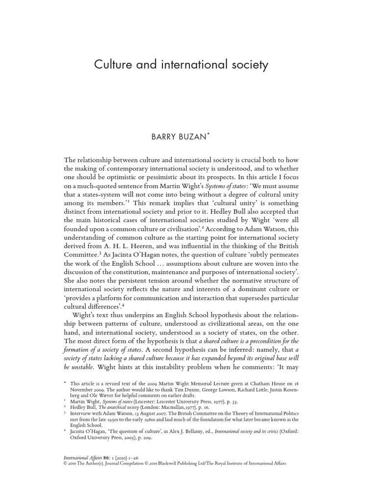 Barry Buzan 2010 | PDF