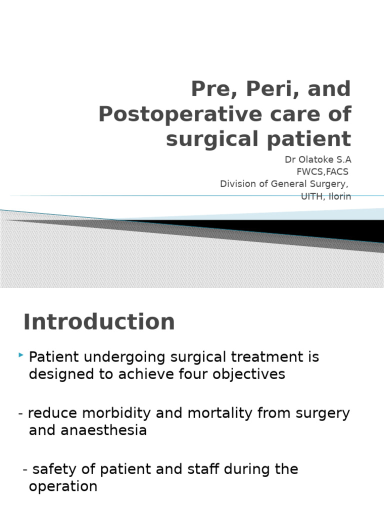 Care of Surgical Patient | PDF
