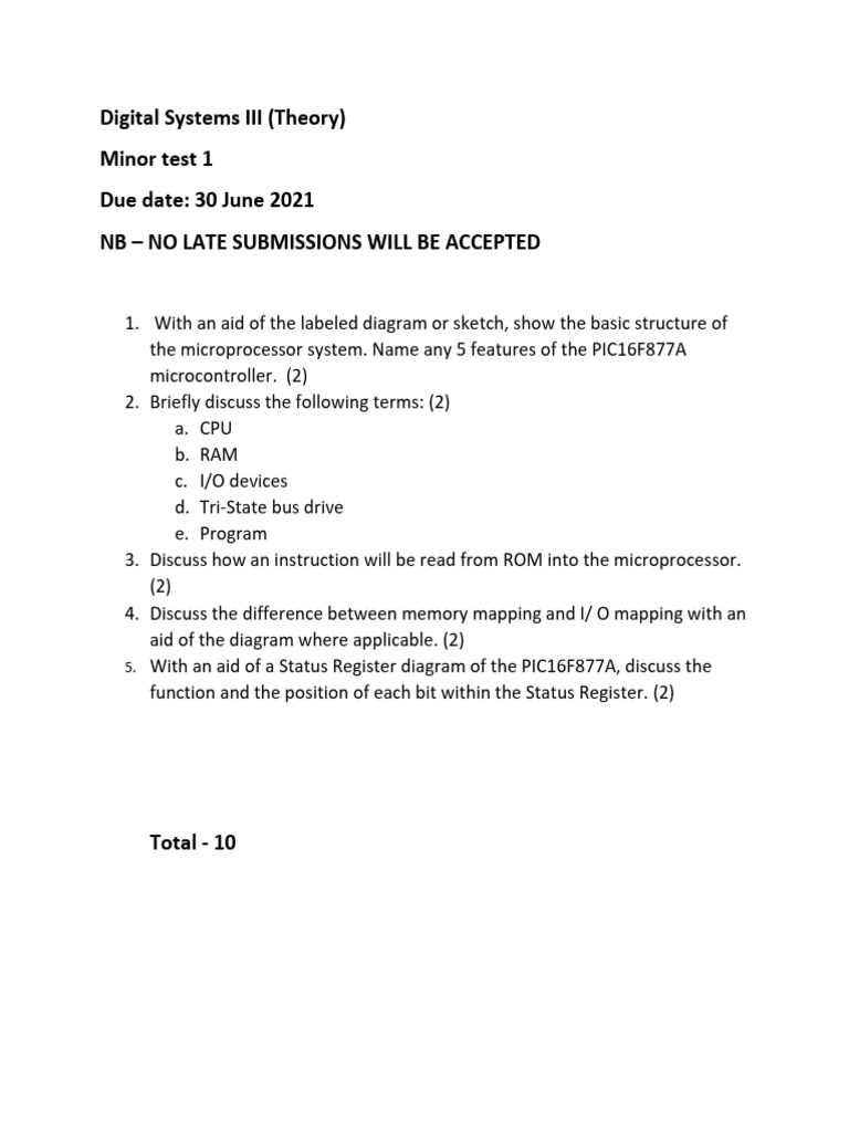 DIG3601 MT1 Memo | PDF