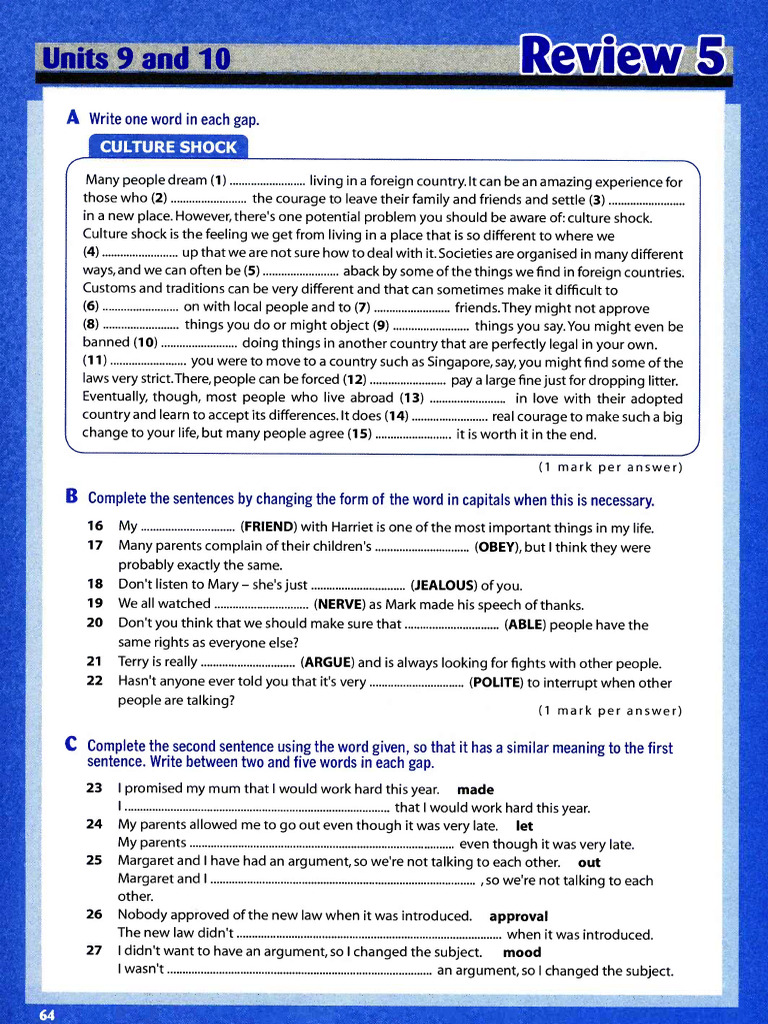 Destination B2. Grammar Vocabulary With Answer Key-Pages-66 | PDF