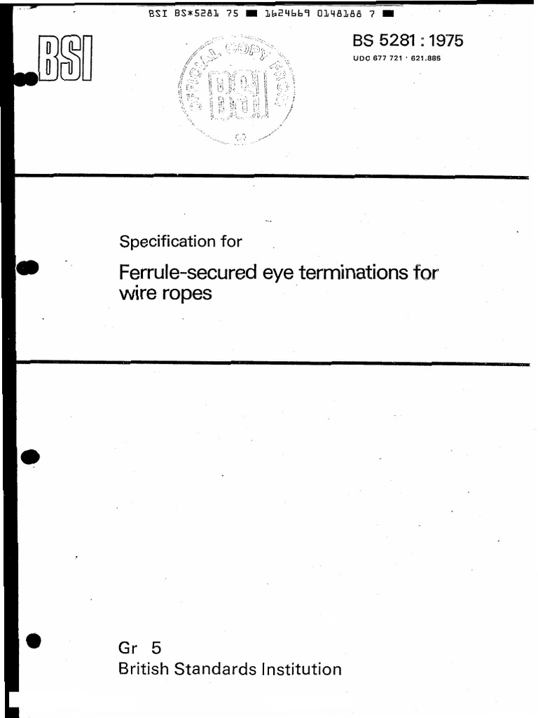 BS 5281 Rope Terminations | PDF
