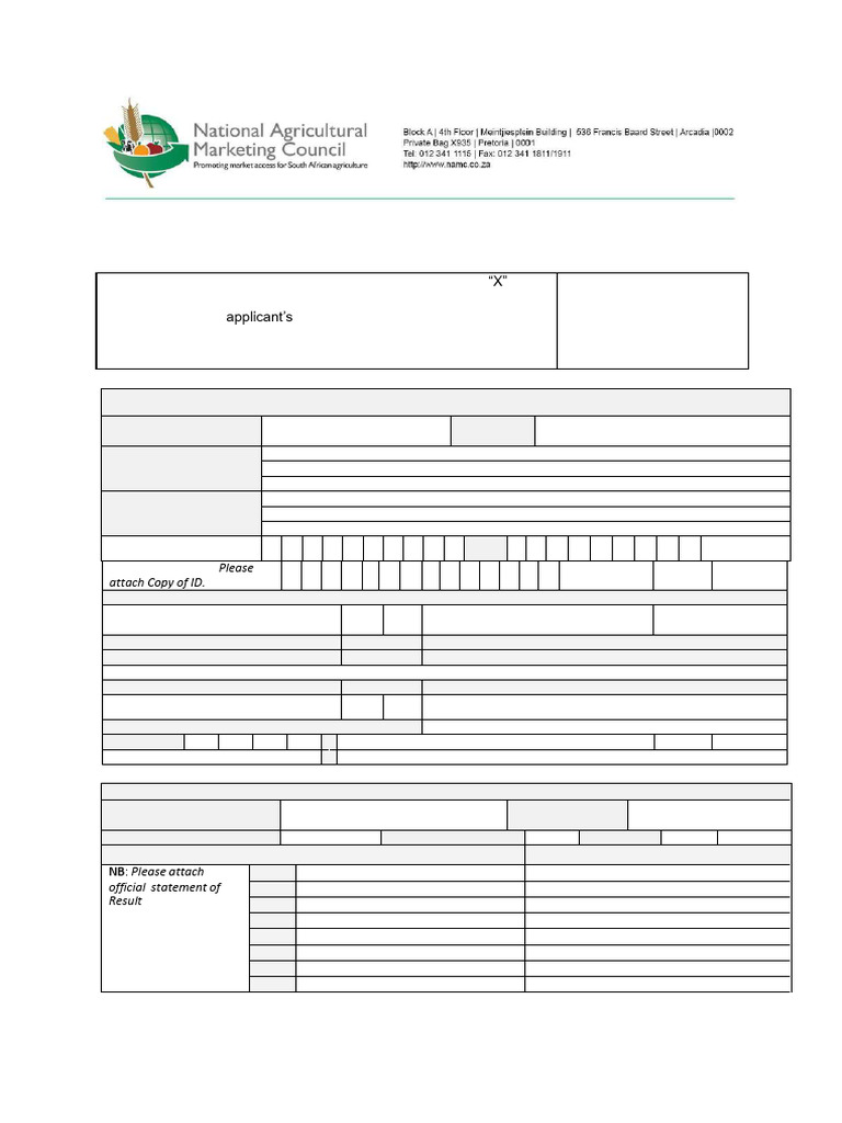 NAMC Bursary Application Form 2025 External | PDF