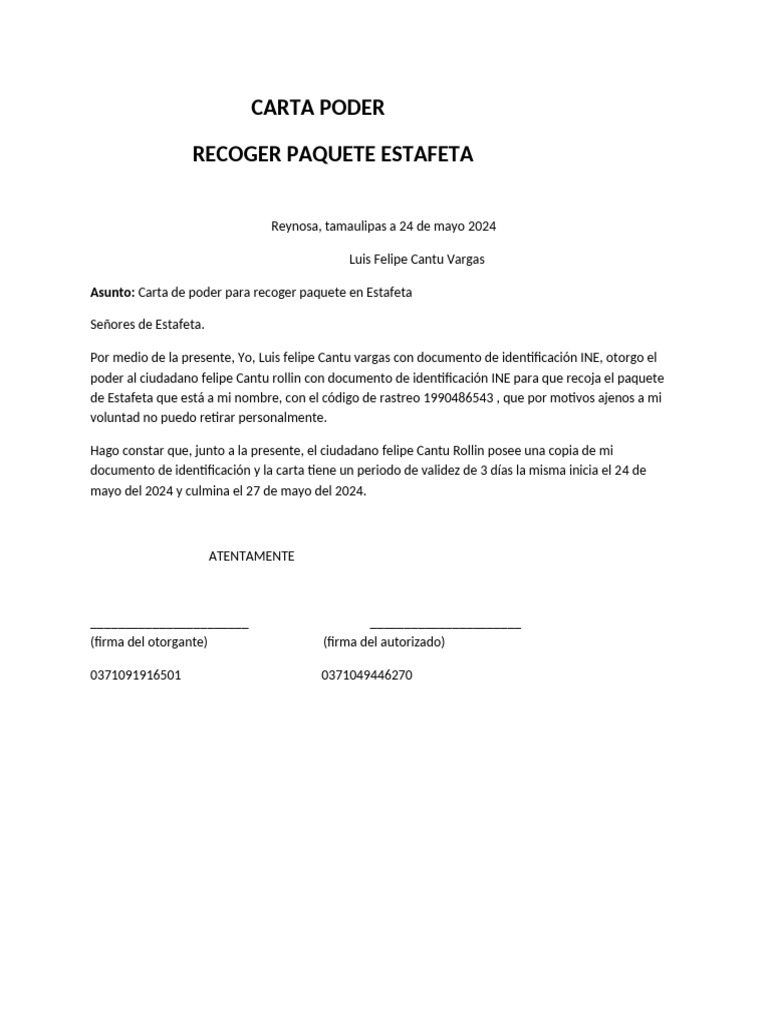 Carta Poder | PDF