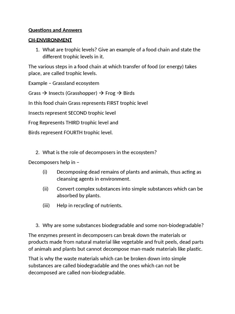 Qa CH - Environment | PDF