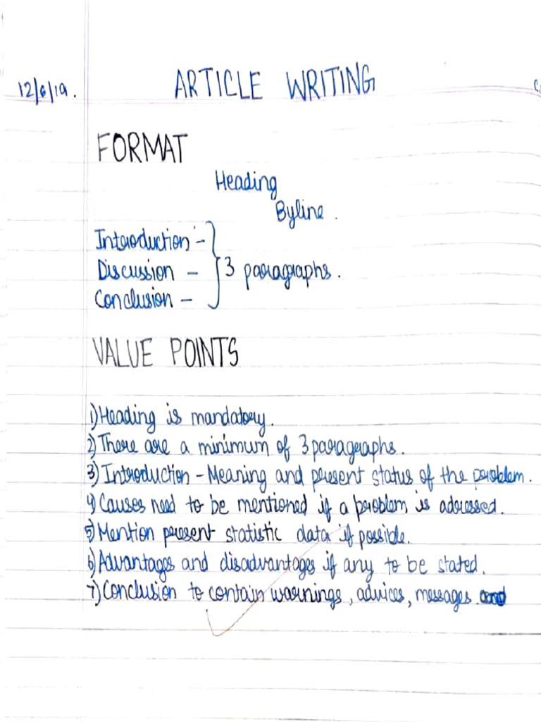 Article Writing Format and Sample | PDF