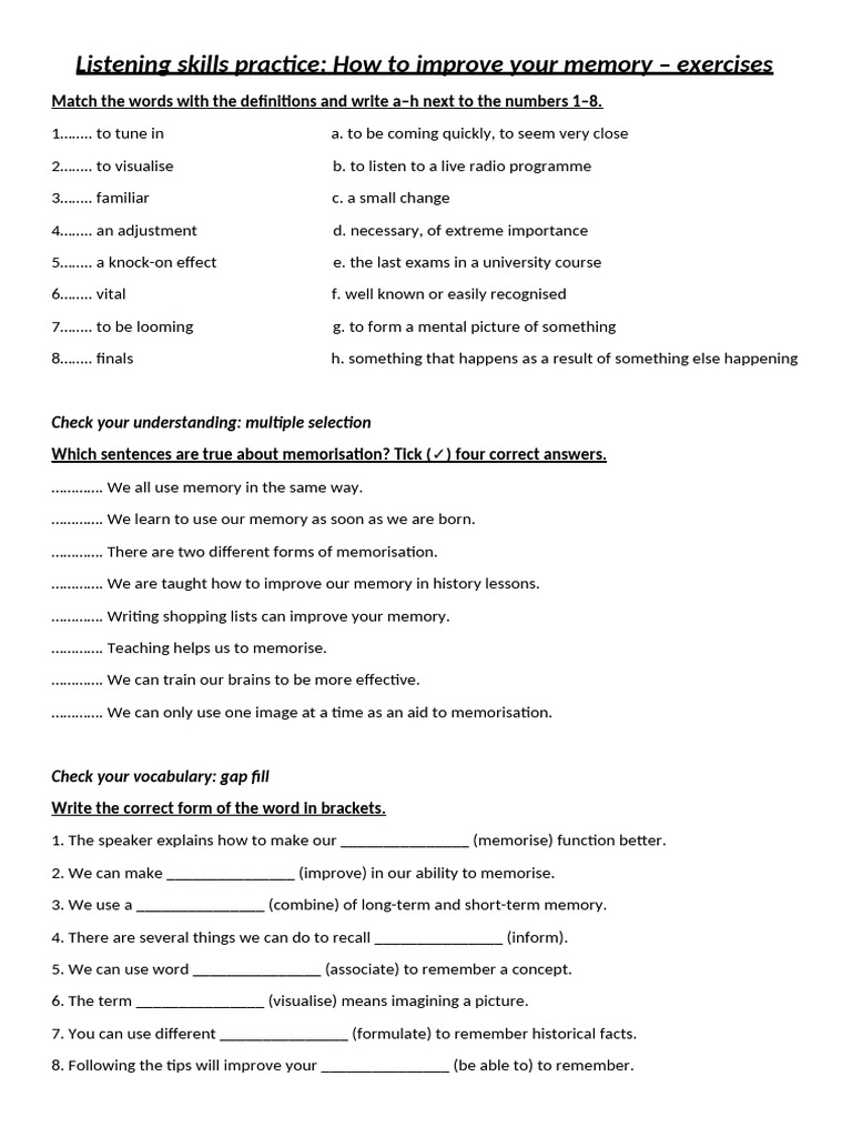 How To Improve Your Memory | PDF How To Improve Your Memory | PDF