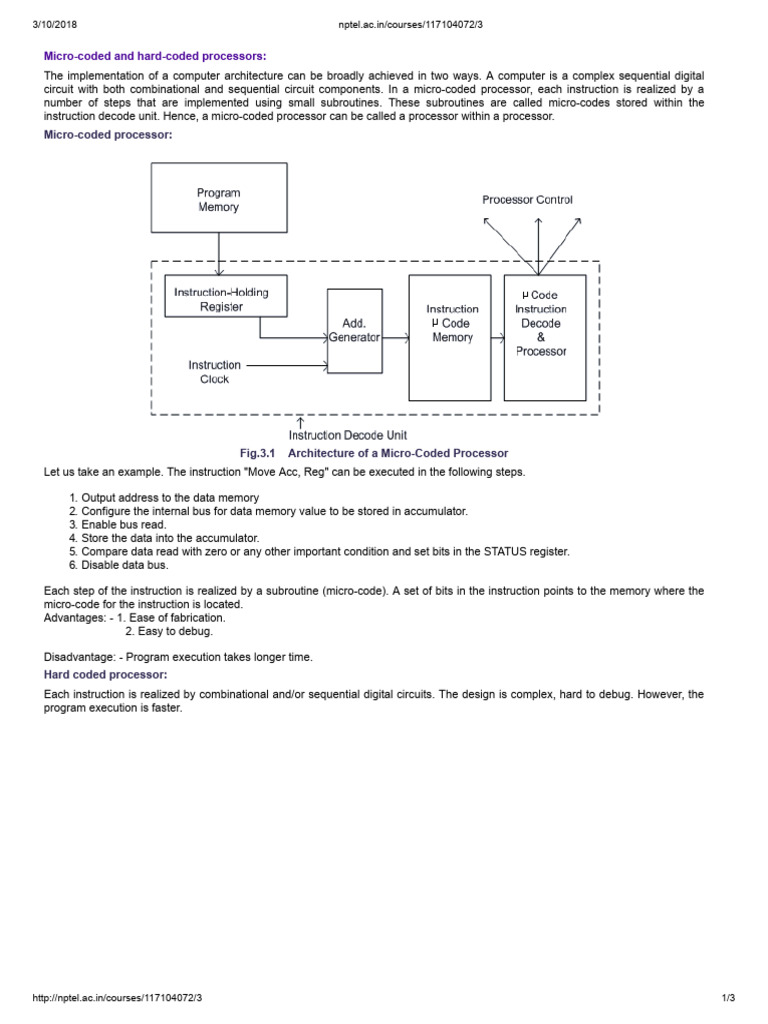 Micro-Coded Processor | PDF