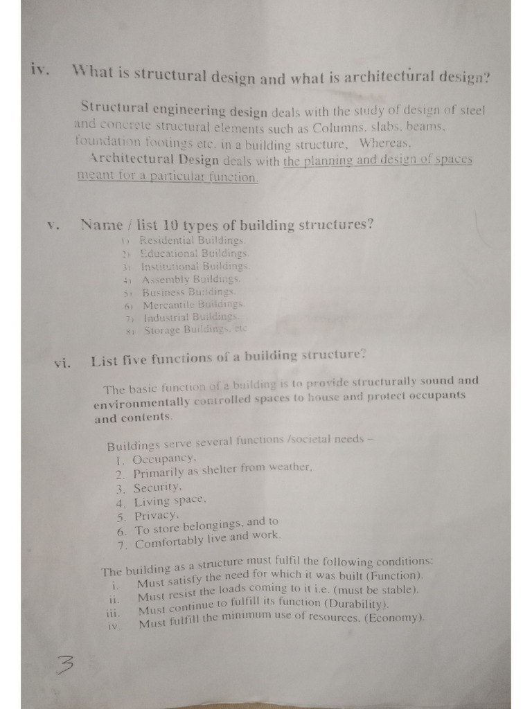 Building Tech Tutorial Question | PDF