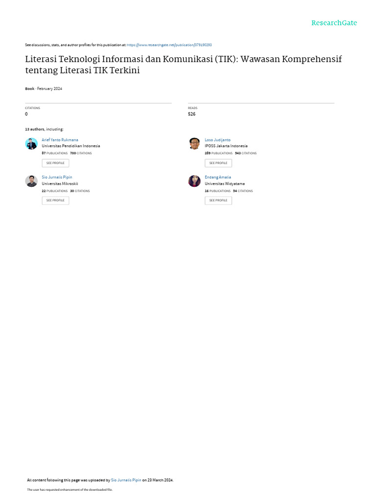 Literasi Teknologi Informasi Dan Komunikasi (TIK) : Wawasan ...