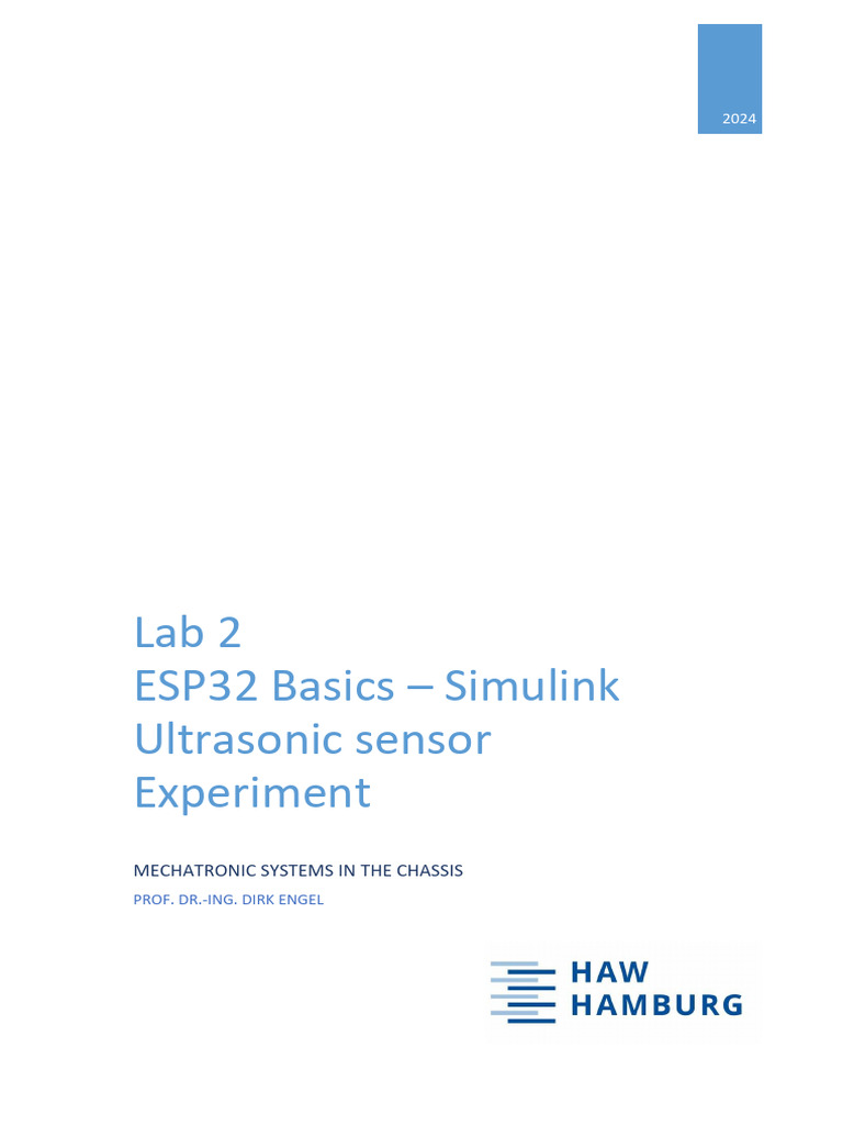 FWM Lab ESP32 Ultraschallsensor Simulink e | PDF