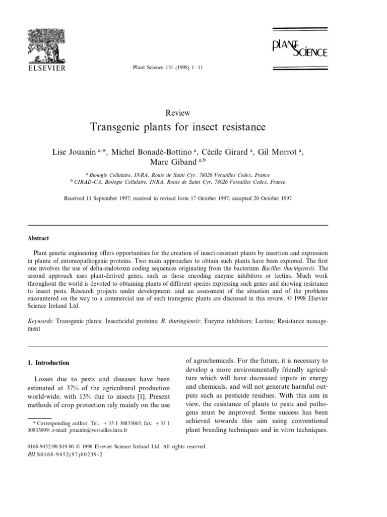 Insect Resistance | PDF