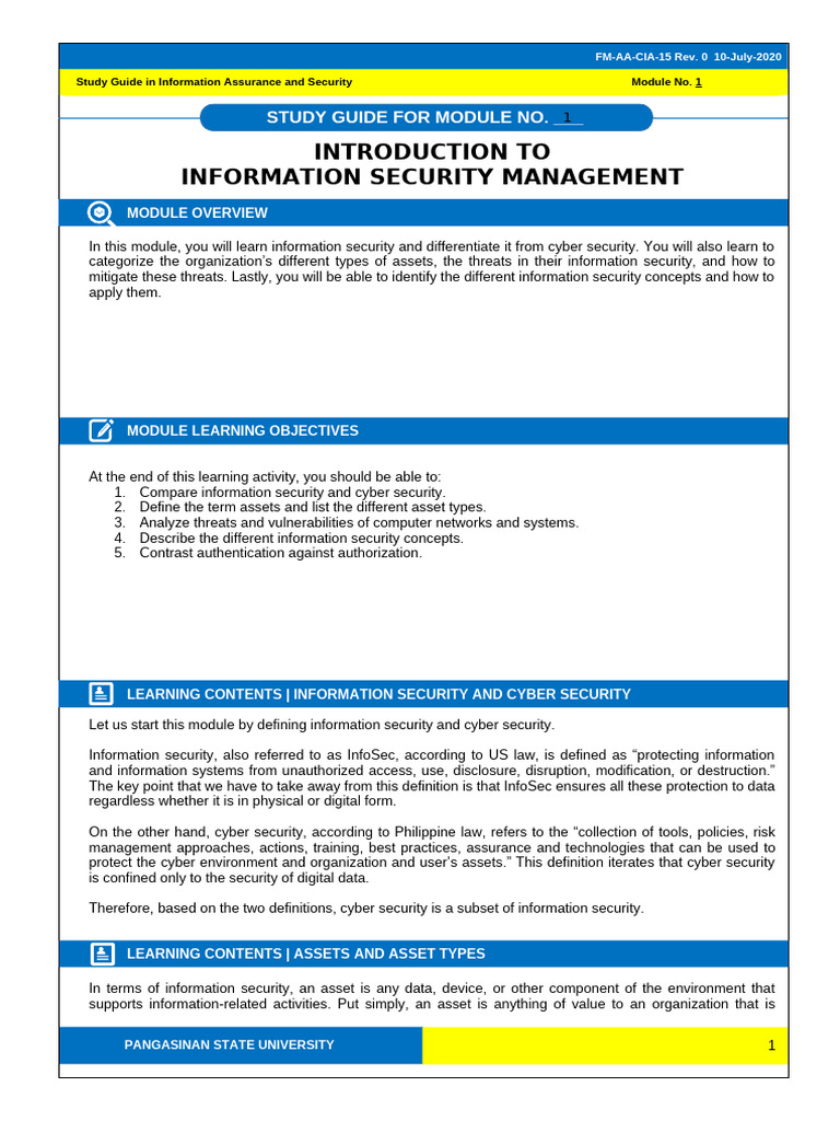 IAS Study Guide Module 1 | PDF