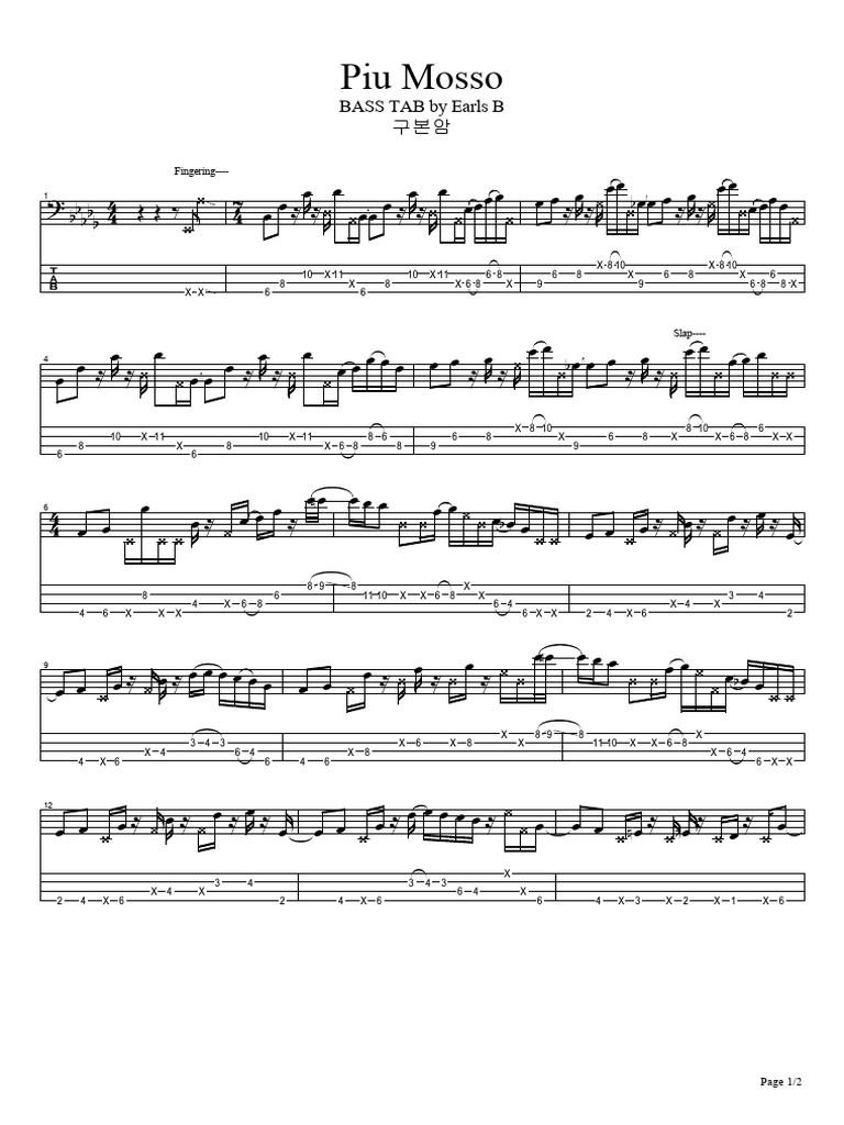 Piu Mosso Bass | PDF