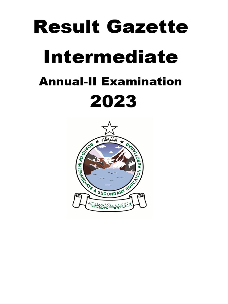 Bise Atd HSSC Part I II 2nd Annual Result 2023 | PDF