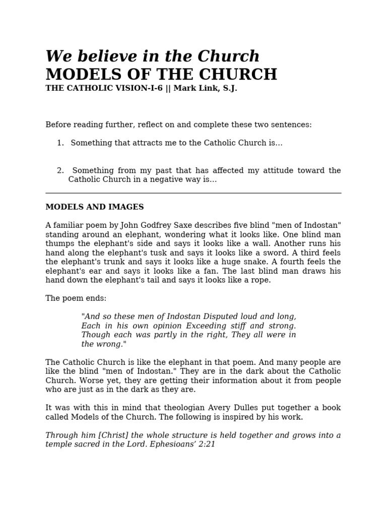Models of The Church | PDF