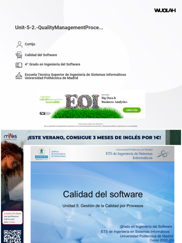 Wuolah Free Unit 5 2. QualityManagementProcesses23 | PDF