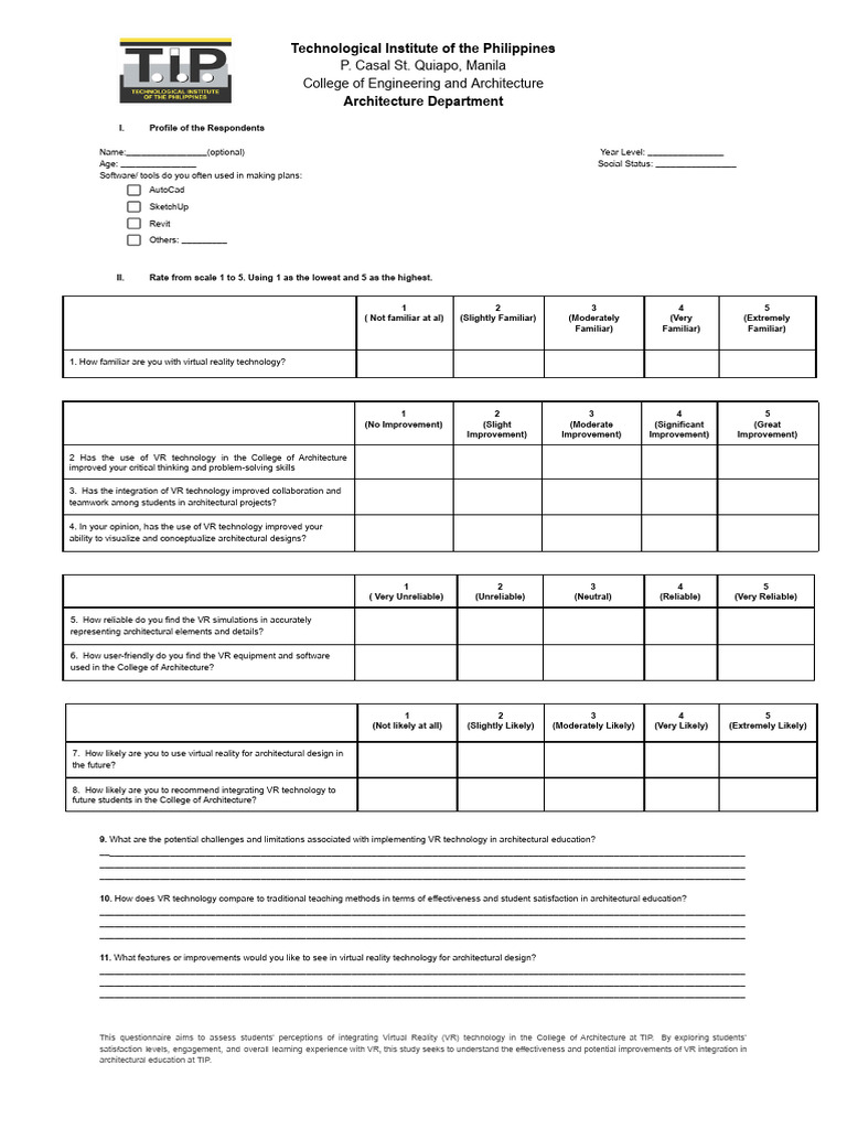 SURVEY_QUESTIONNAIRE_-1 | PDF