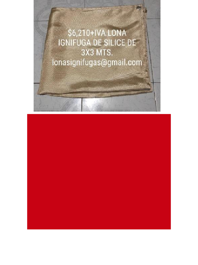 Lona ignífuga de Fibra de Sílice | PDF