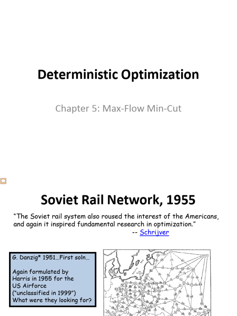 Deterministic Optimization: Chapter 5: Max-Flow Min-Cut | PDF