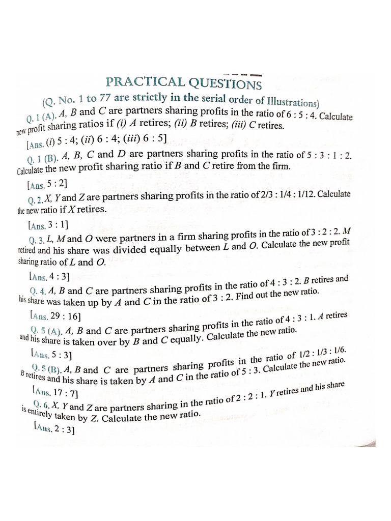Retirement of Death of A Partner | PDF