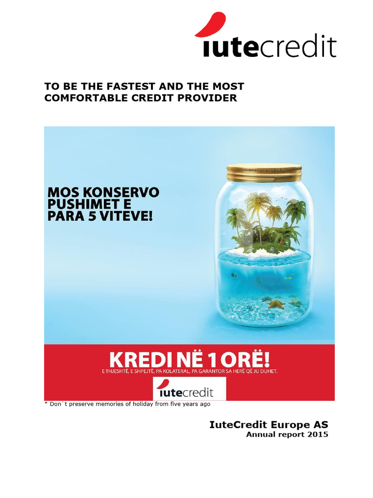 Iutecredit Annual Report 2015 | PDF