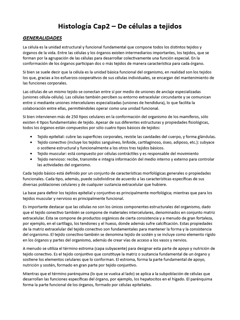 Histología Cap2 | PDF
