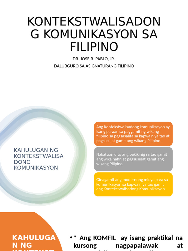 Pablo Komfil Module 1 Intro Pagtataguyod NG Wikang Pambansa | PDF