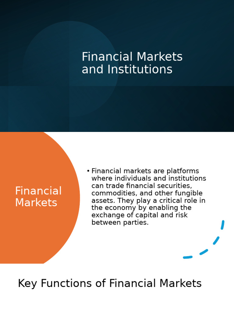 Financial Markets and Institutions | PDF | Finance & Money Management
