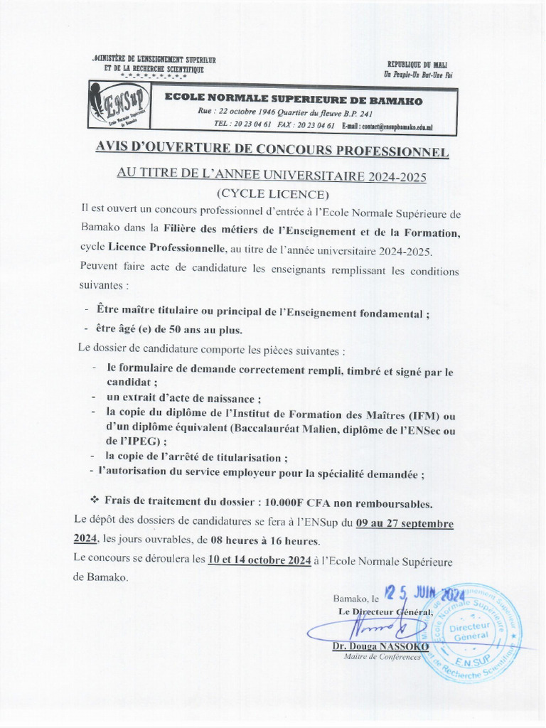 Les Avis Concours ENSup 2024 2025 | PDF