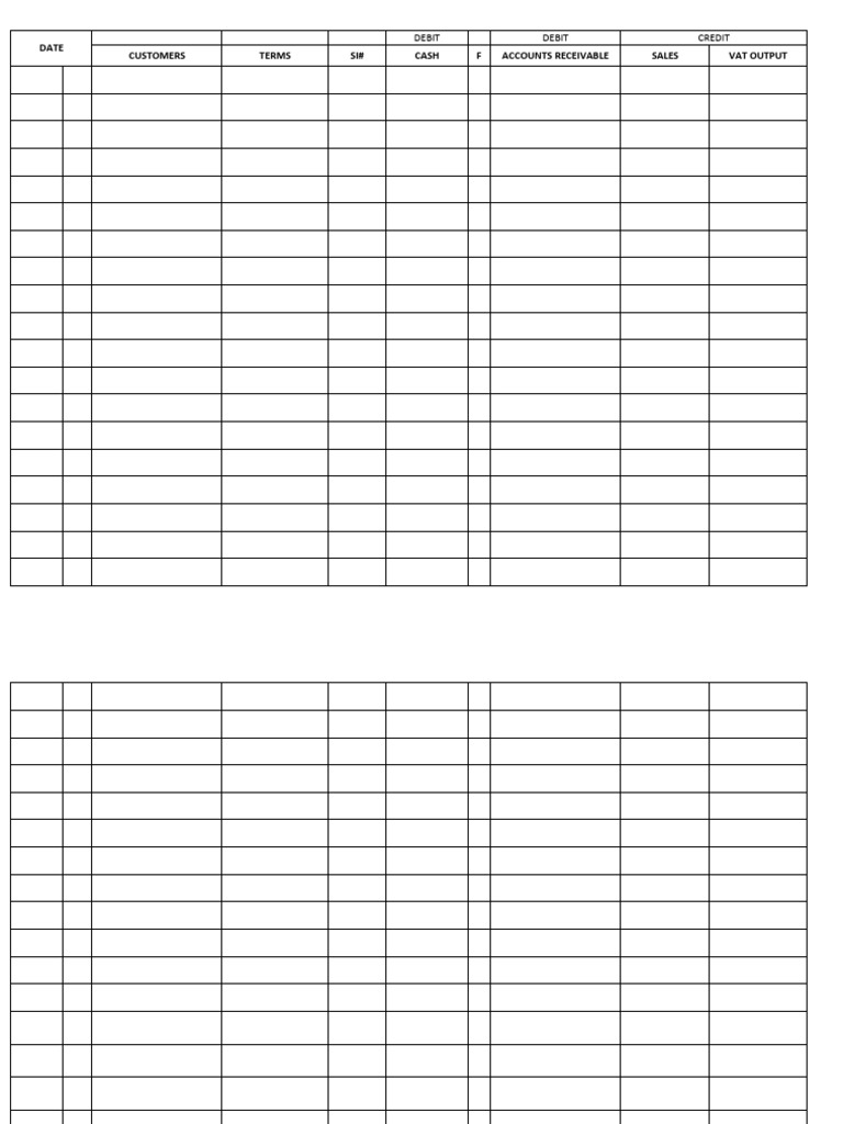 Sales Journal Template | PDF