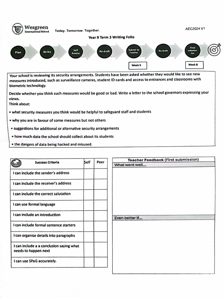Year_9_Folio_Writing_topic | PDF