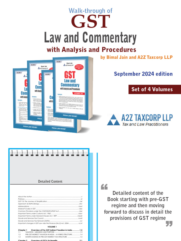 Final Walk-Through of GST Law and Commentary 2024 | PDF