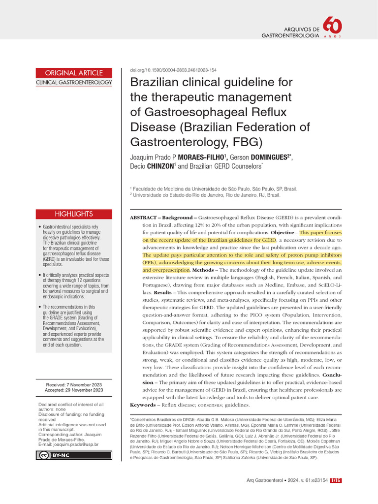 Brazilian Clinical Guideline For The Therapeutic Management of ...