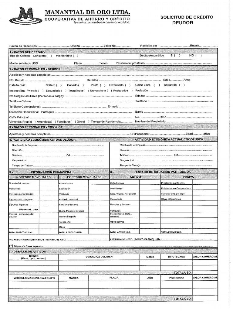 Solicitudes PDF Deudor | PDF