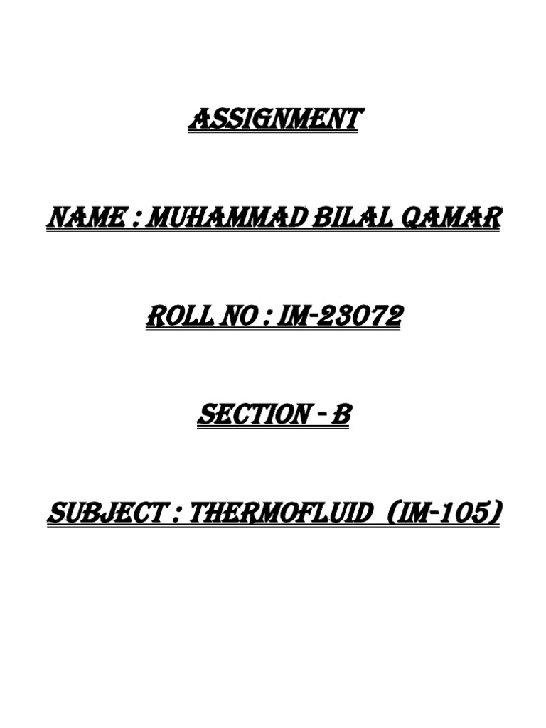 M.BILAL QAMAR (IM-23072) TF ASSIGNMENT-1 | PDF